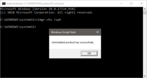 How to uninstall Windows product keys - Forscope